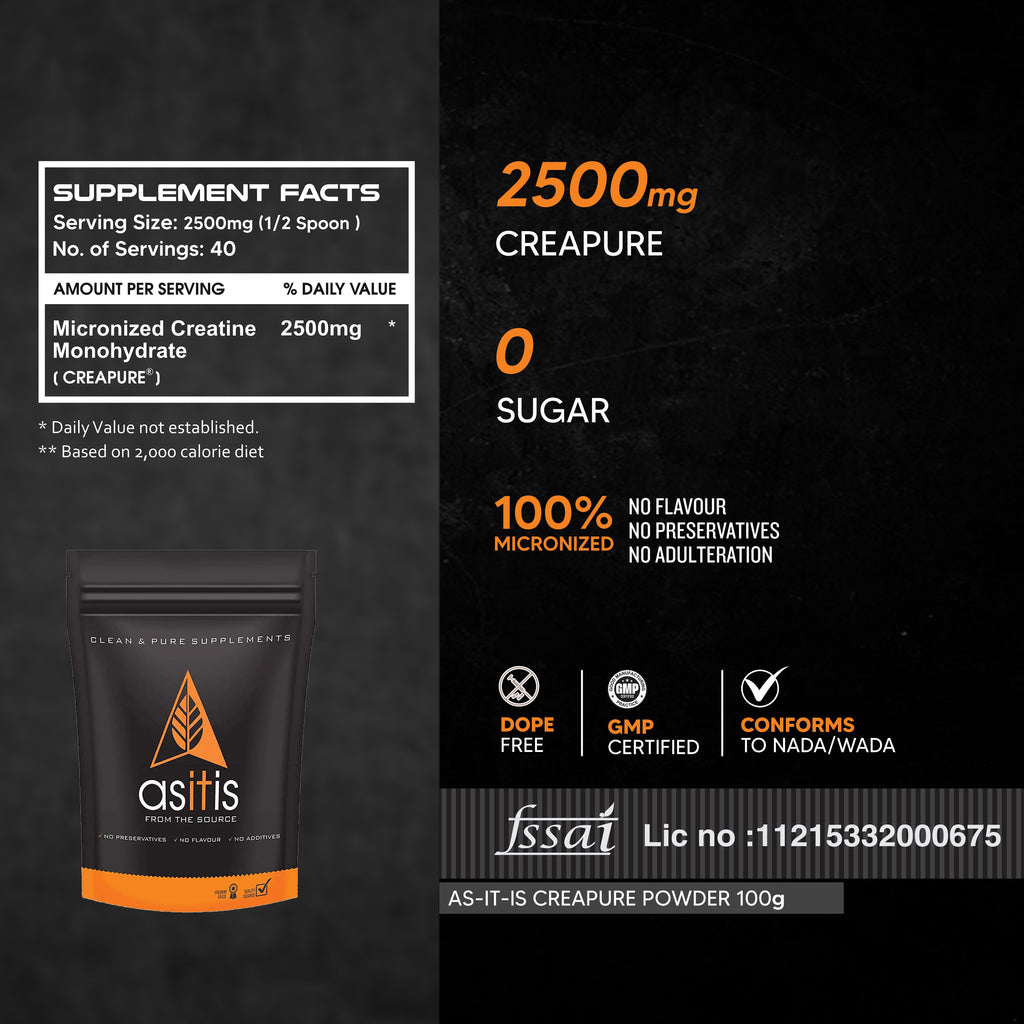AS-IT-IS Creapure - Creatine Monohydrate, German Made