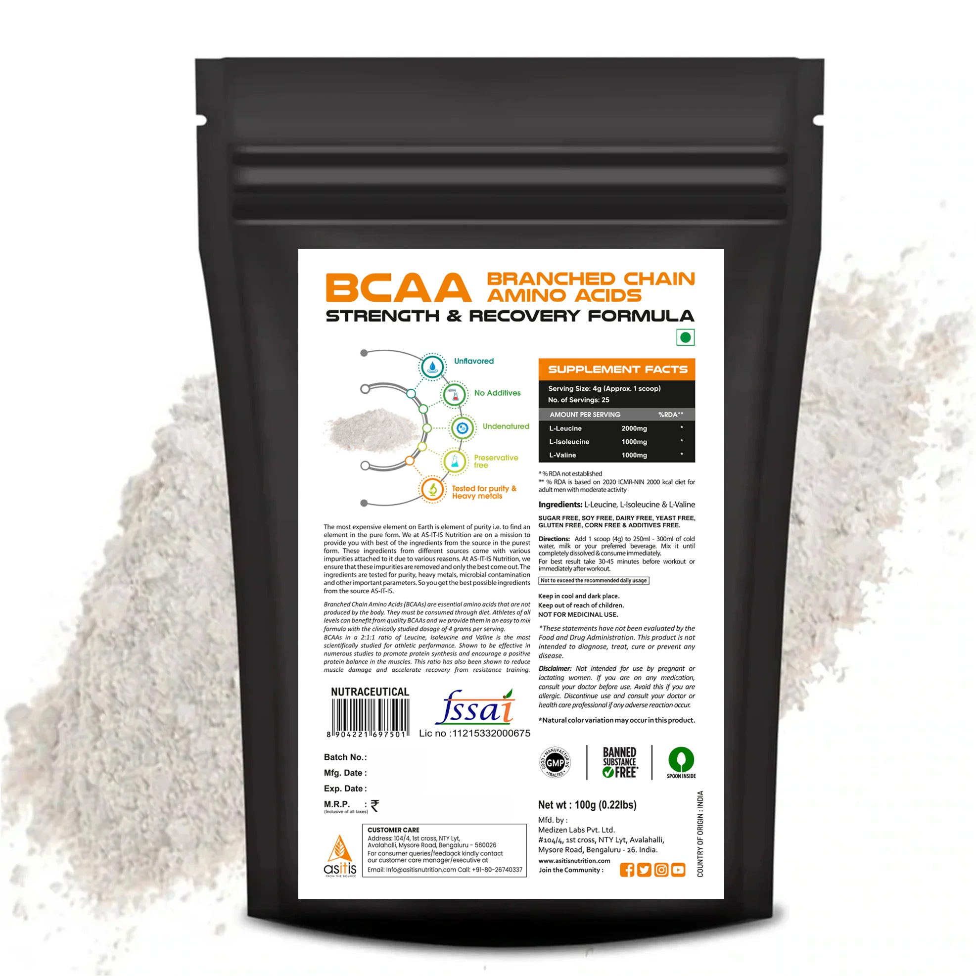 BCAA - Branched Chain Amino Acids / Buy BCAA online — AS-IT-IS Nutrition