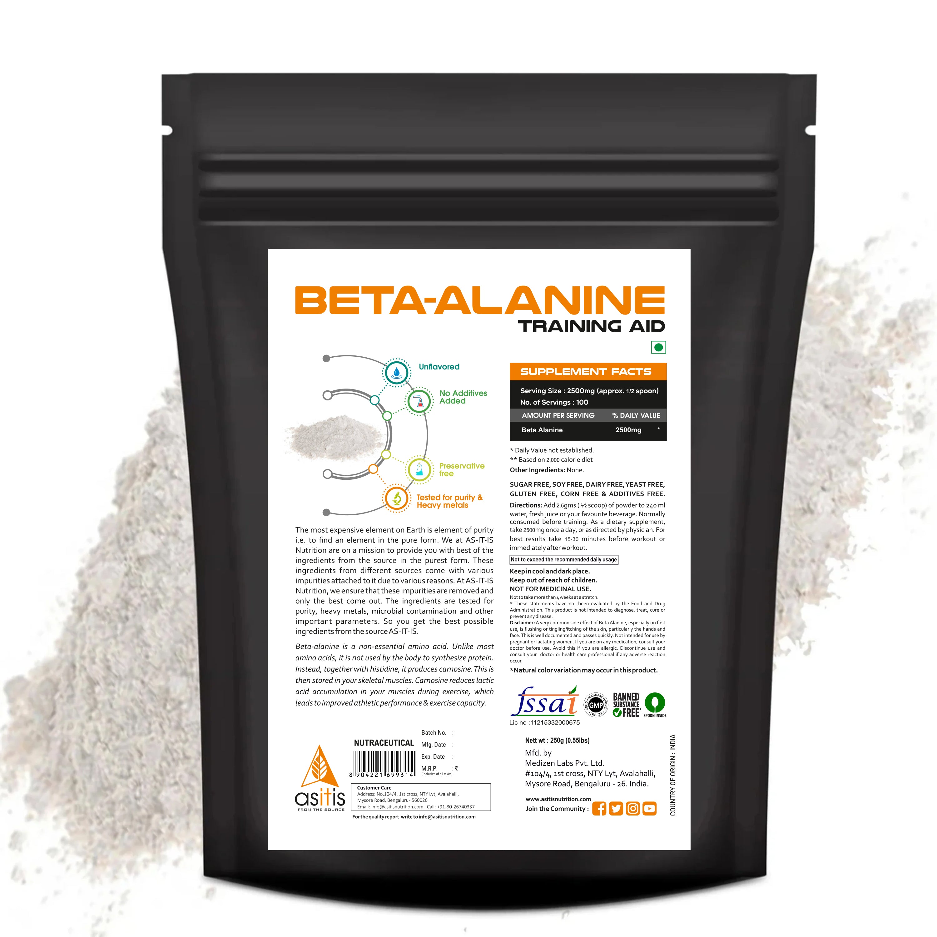 Beta-Alanine Powder, beta alanine supplement, buy beta alanine — AS-IT ...