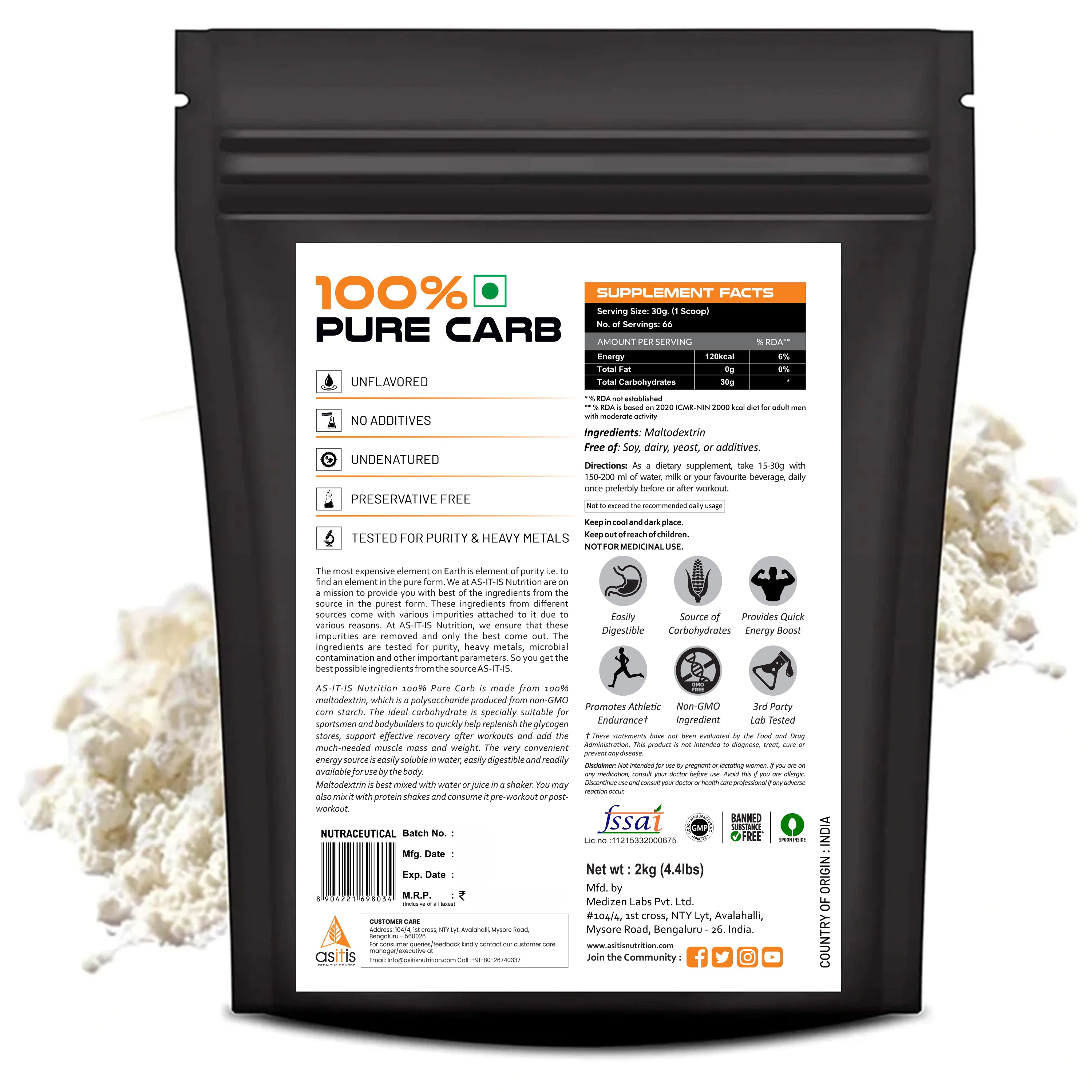 Pure carb for Weight gain. weight gainer for men & women — AS-IT-IS ...