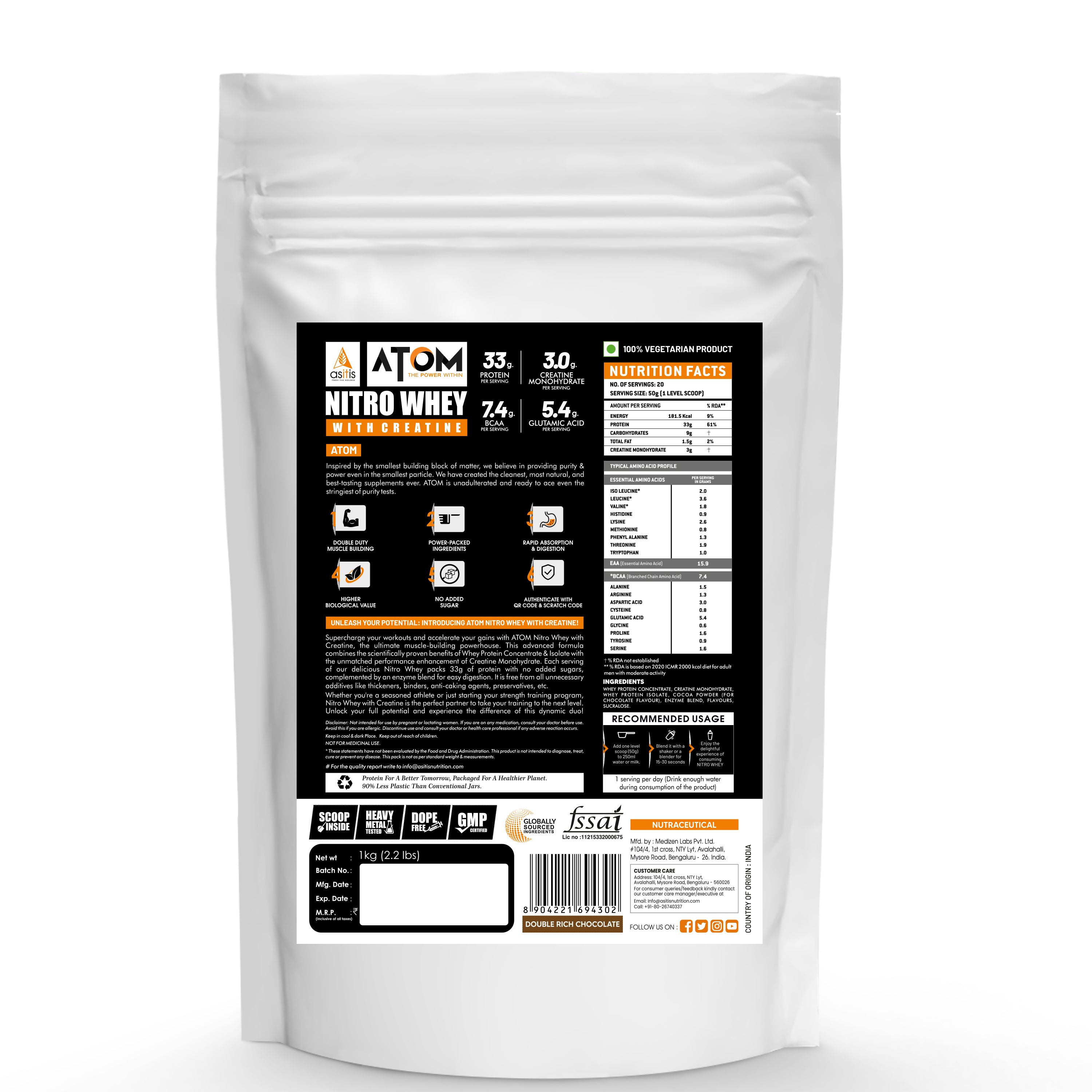 Nitro whey protein with creatine — AS-IT-IS Nutrition