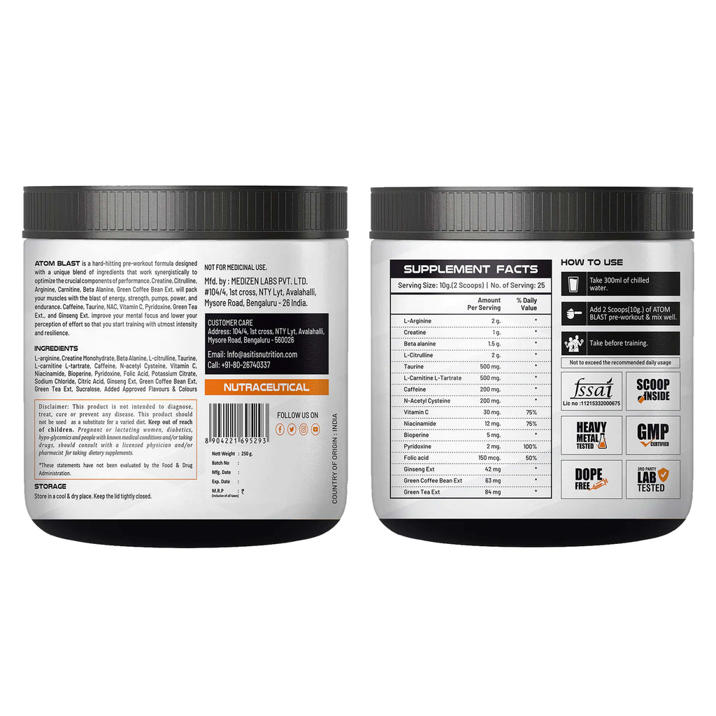 ATOM BLAST Advanced Pre- Workout