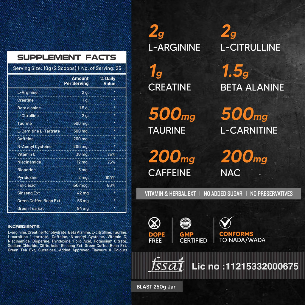 ATOM BLAST Advanced Pre- Workout