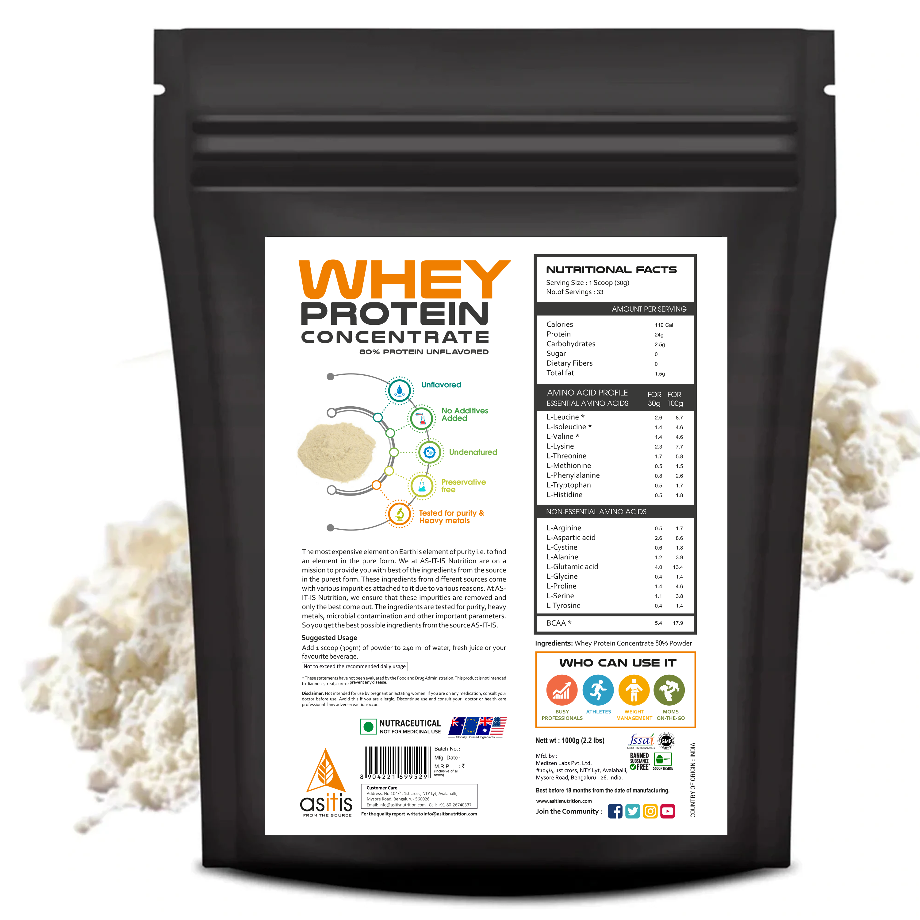 Buy Whey Protein Concentrate, whey protein india, wpc online, — AS-IT ...